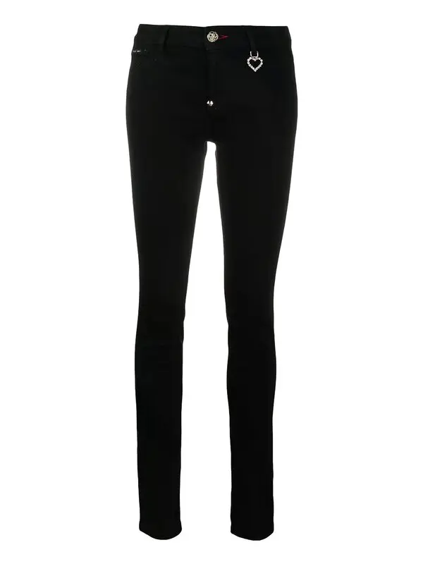 Philipp Plein Tm Mid-rise Skinny Jeans - Black