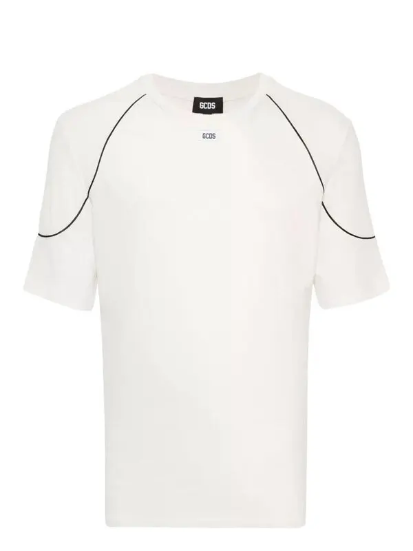 Gcds Comma Cotton T-shirt - Neutrals
