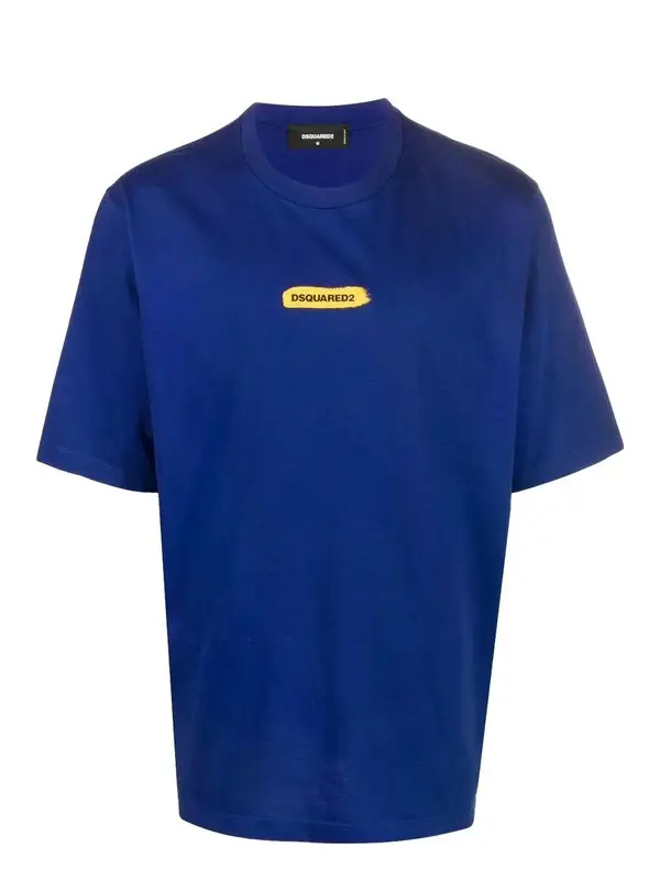 Dsquared2 Logo-stamp Cottont-shirt - Blue