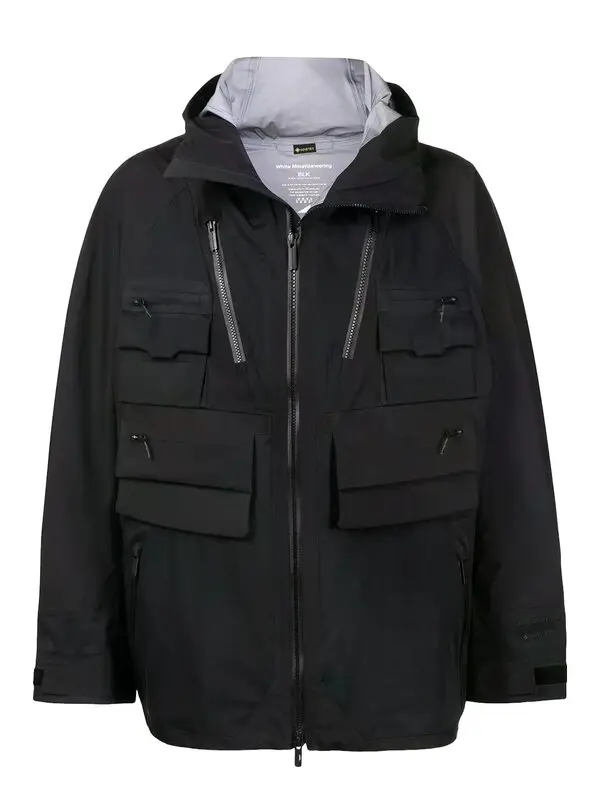 WHITE MOUNTAINEERING Hooded Zipped Jacket - Black