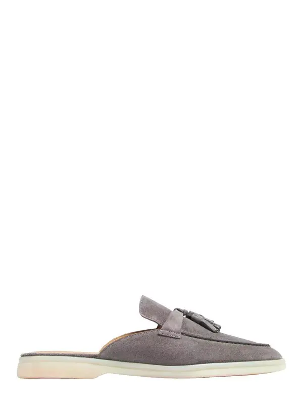 SCAROSSO Lucrezia Suede Mules - Grey