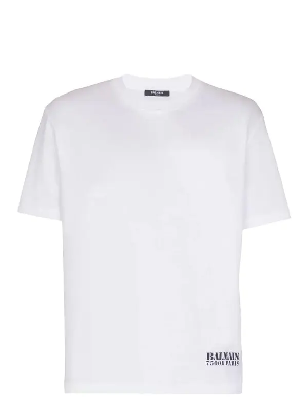 Balmain Logo-stamp T-shirt - White
