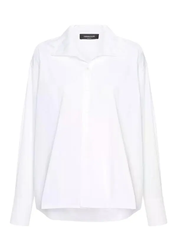 Fabiana Filippi High-neck Poplin Shirt - White