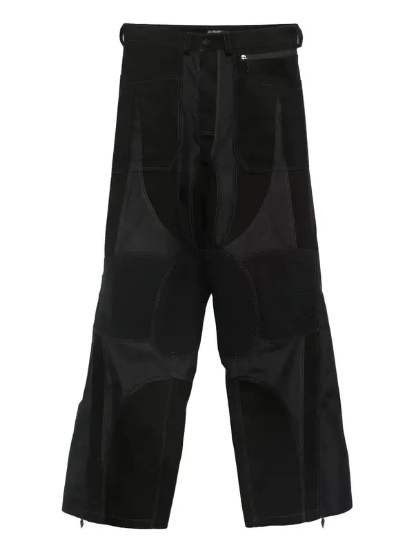 MUGLER Paneled-design Cargo Pants - Black