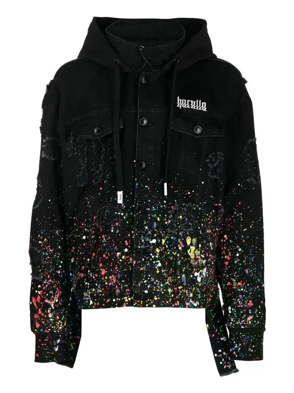 HACULLA. Pretty Hooded Denim Jacket - Black
