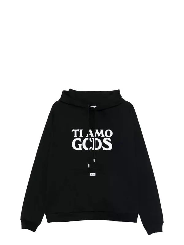 Gcds Ti Amo Hoodie - Black