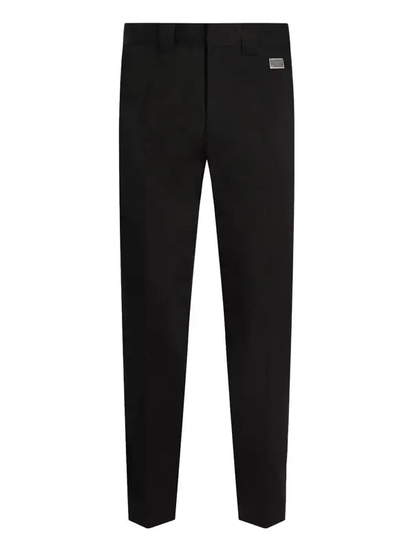 Dolce & Gabbana Logo-plaque Trousers - Black