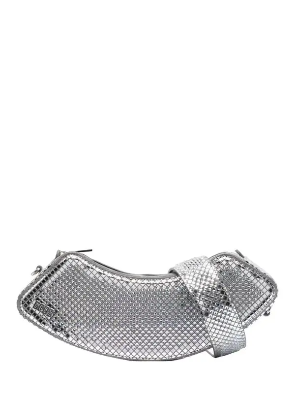 Gcds Comma Mirror Leather Shoulder Bag - Silver