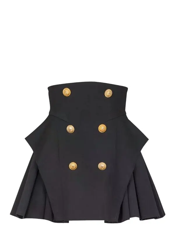 Balmain Mini Grain-de-poudre Skirt - Black