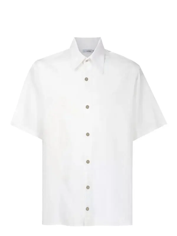 AMIR SLAMA Embroidered Short-sleeve Shirt - White