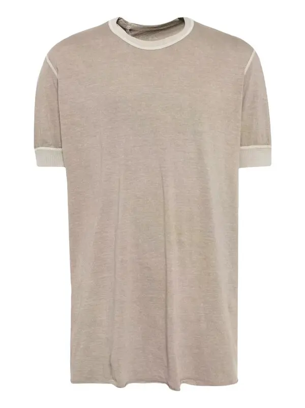 Boris Bidjan Saberi Raw-cut Hem Cotton T-shirt - Grey