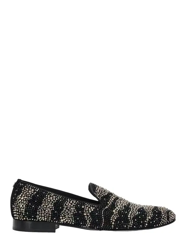 Roberto Cavalli Rhinestone-embellished Loafers - Black