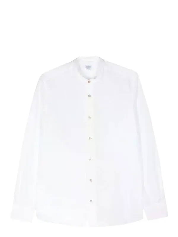 MAZZARELLI Textured-finish Cotton Shirt - White