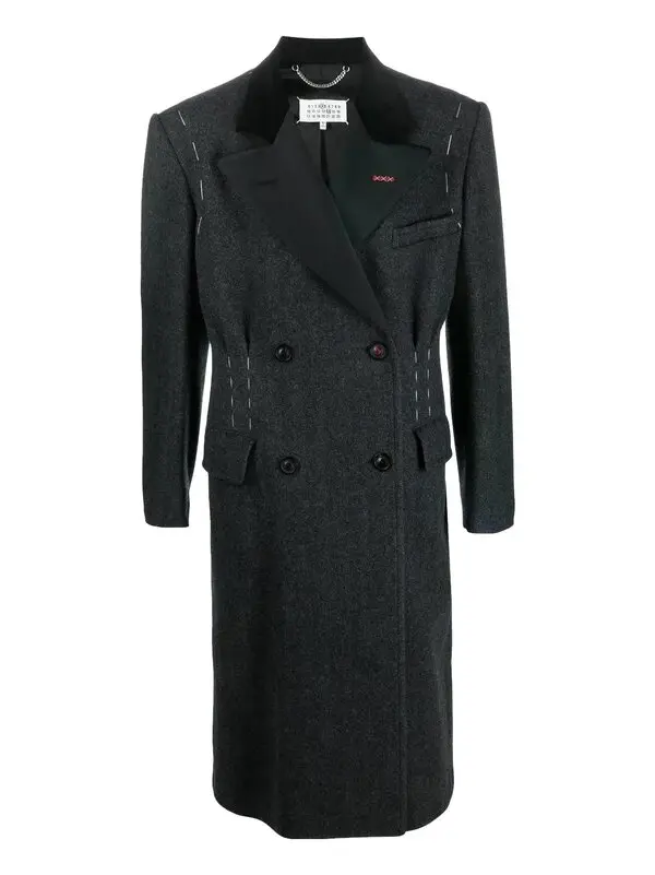 MAISON MARGIELA Work-in-progress Double-breasted Coat - Grey