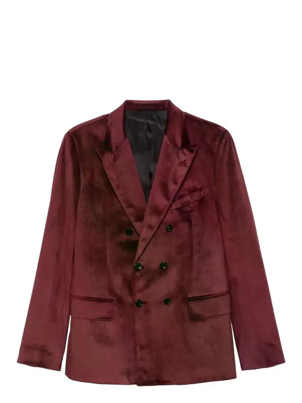 REVERES 1949 Velvet Blazer - Red