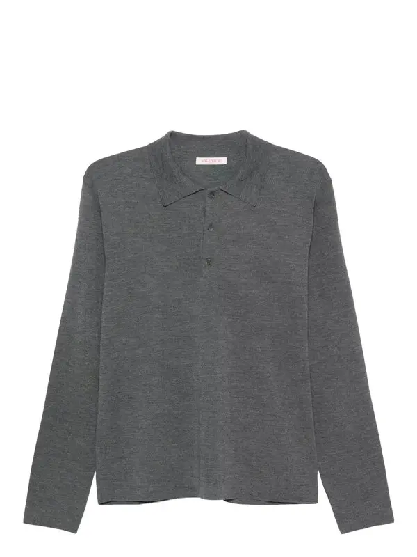 Valentino Garavani Wool Polo Shirt - Grey