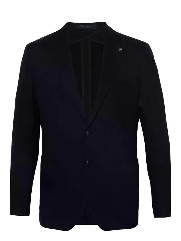 Tagliatore Notched-lapels Single-breasted Blazer - Blue