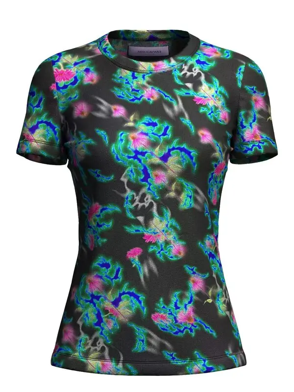 MARGHERITA MACCAPANI Abstract-print T-shirt - Black