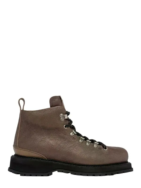 BUTTERO® Leather Lace-up Boots - Brown