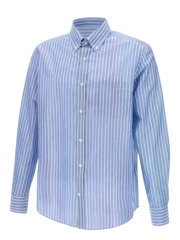 Paul & Shark Striped Button-up Shirt - Blue