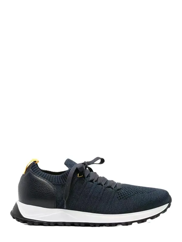 DOUCAL'S Lace-up Knitted Sneakers - Blue