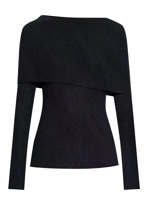 Fabiana Filippi Off-shoulder Ribbed Sweater - Blue