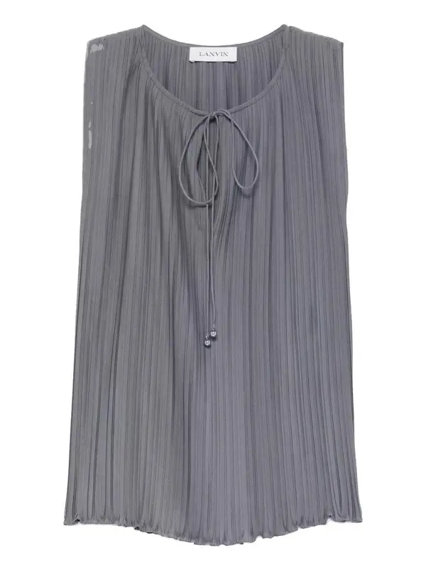 LANVIN Plissé-effect Blouse - Grey