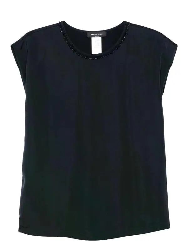 Fabiana Filippi Bead-detailed Blouse - Blue