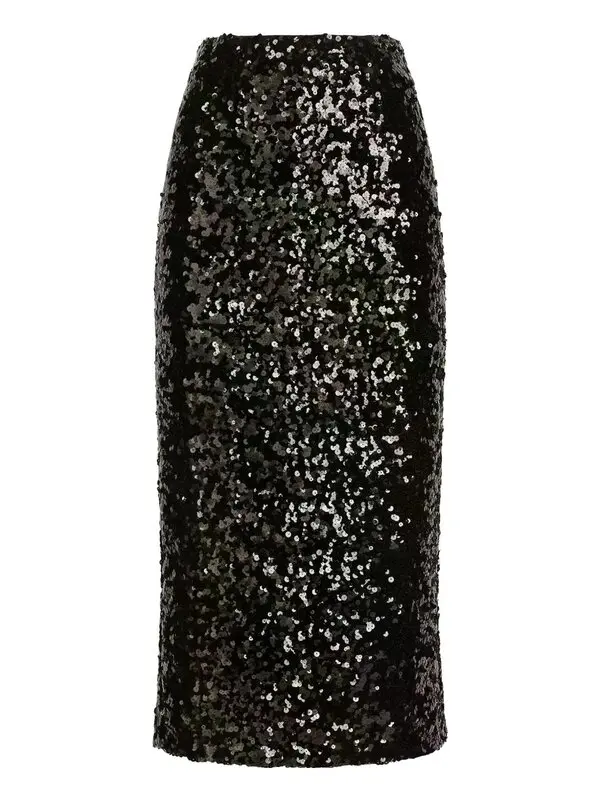 Dolce & Gabbana Midi Sequinned Pencil Skirt - Black
