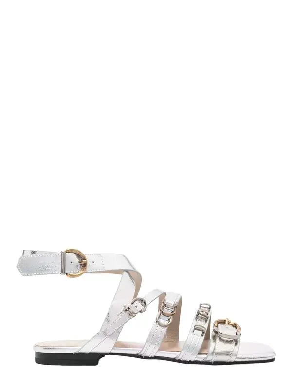 Pinko Marli Buckled Sandals - Silver