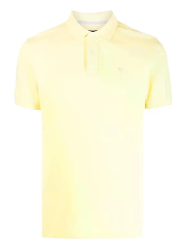 HACKETT Embroidered-logo Cotton Polo Shirt - Yellow