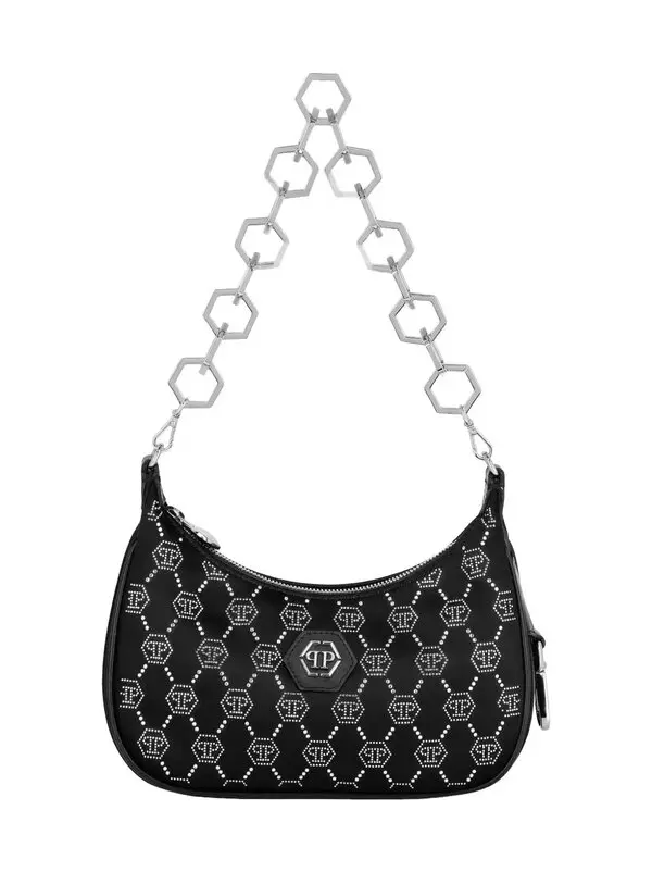 Philipp Plein Monogram Pattern Shoulder Bag - Black