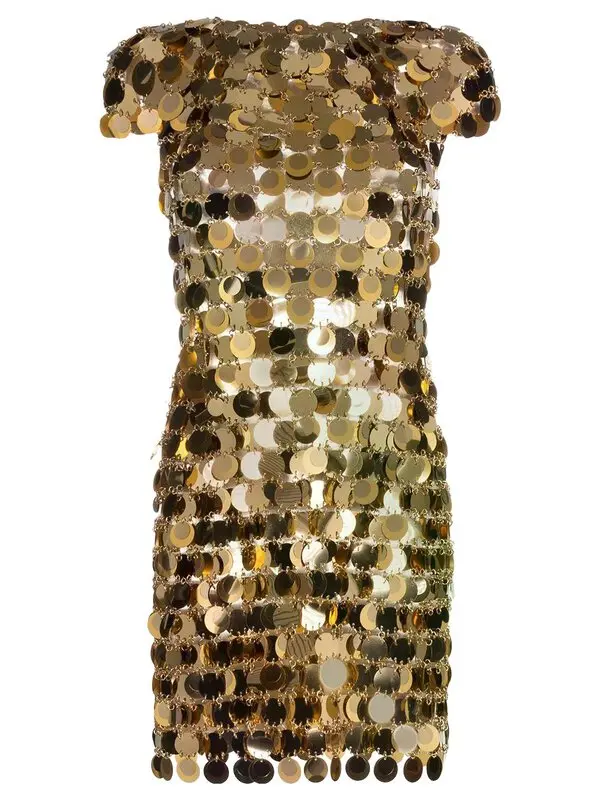 Rabanne Chainmail Mini Dress - Gold