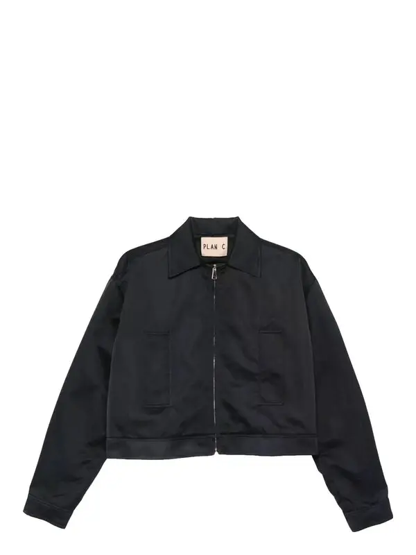 Plan C Satin Duchess Jacket - Blue