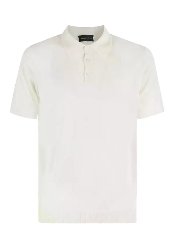 ROBERTO COLLINA Cotton Polo Shirt - White