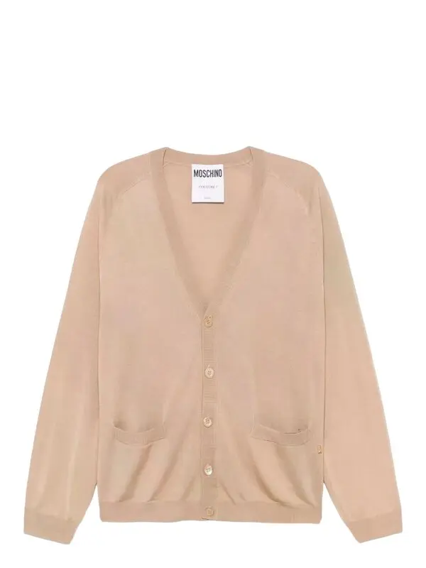 Moschino Fine-knit Cardigan - Neutrals