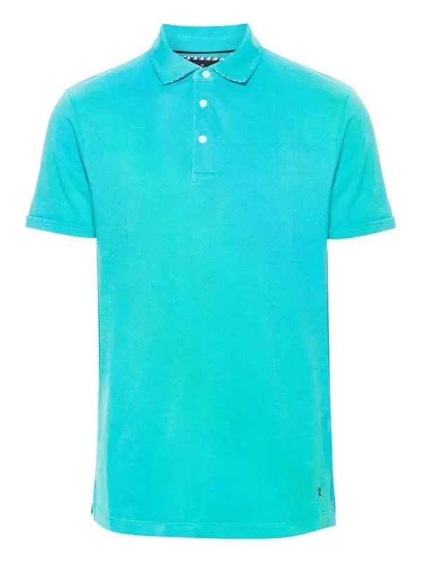 HACKETT Short-sleeve Cotton Polo Shirt - Blue