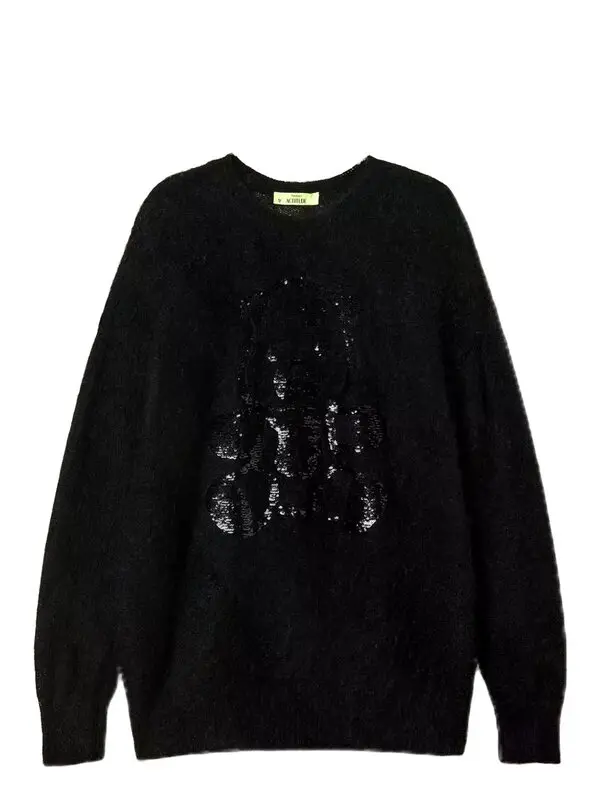TWINSET Knitted Jumper With Sequin Embellishments - Black