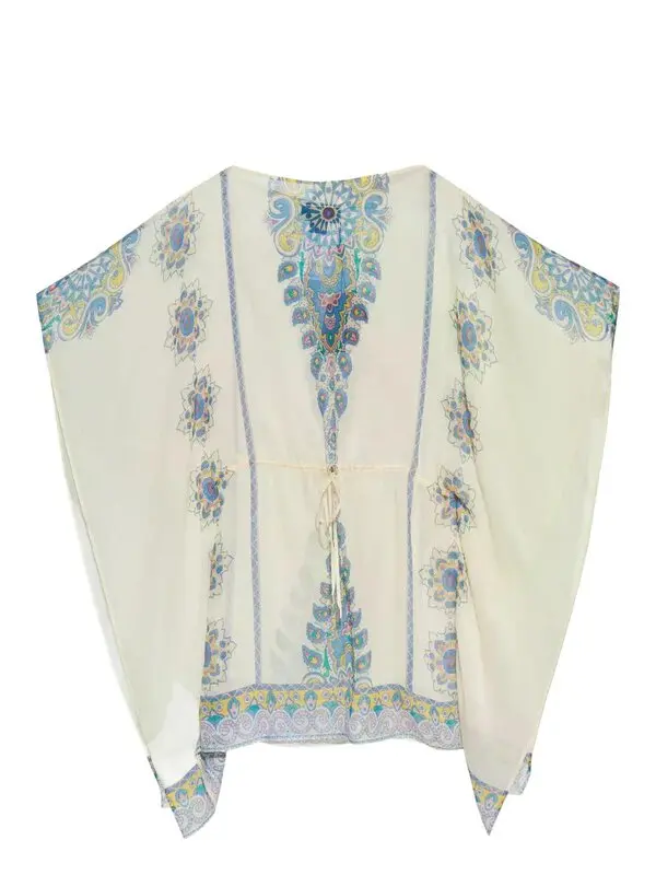 Etro Printed Silk Kaftan - Neutrals