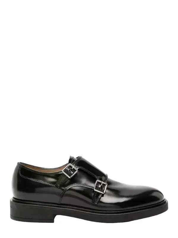 GIANVITO ROSSI Scott Buckled Leather Shoes - Black