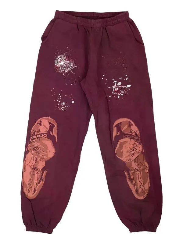 SP5DER Nocturnal Highway Cotton Track Pants - Purple