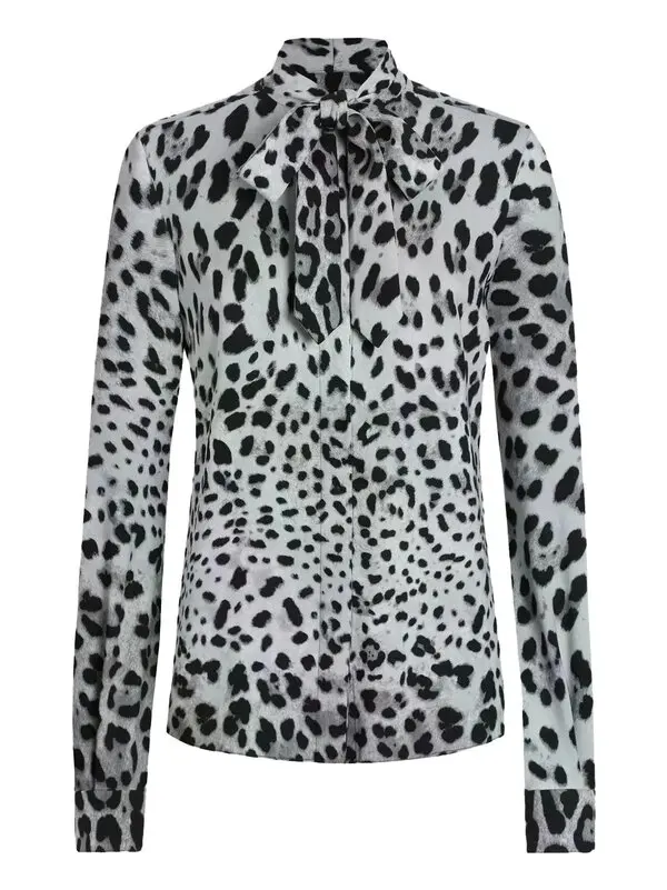 Dolce & Gabbana Animal-print Blouse - Grey