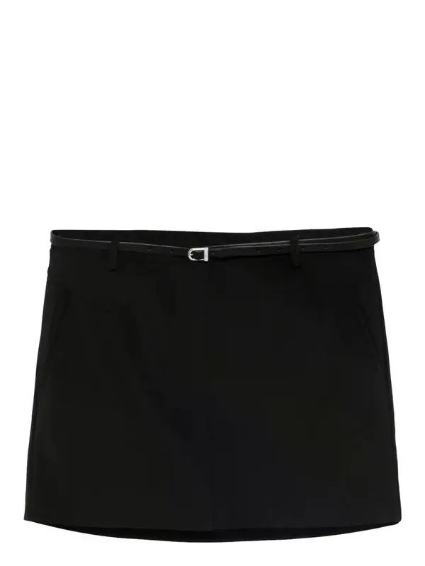 Patrizia Pepe Belted Mini Skirt - Black