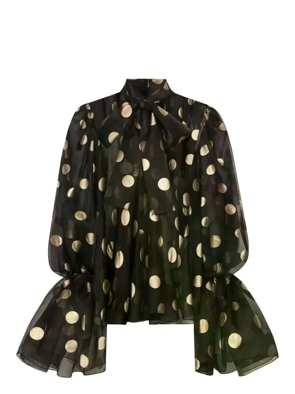 Dolce & Gabbana Ruffled-cuff Blouse - Black
