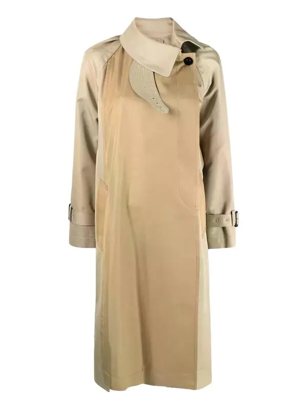 Sacai Two-tone Buttoned Coat - Brown