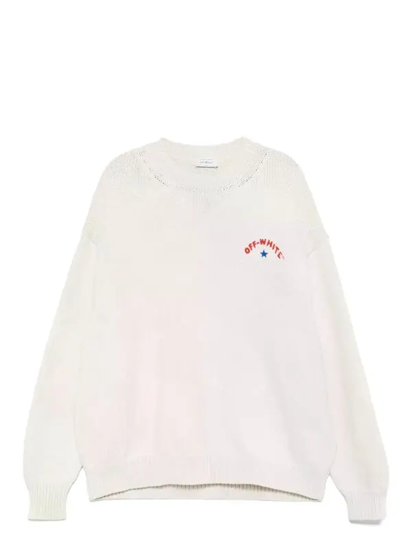 Off-White Star Arrow Sweater - White