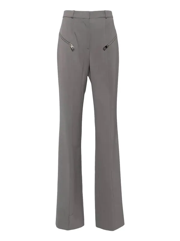DEL CORE Zipper Cigarette Trousers - Grey