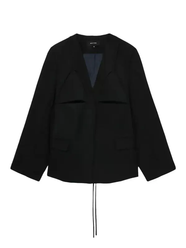 BOTTER Cut-out Detailed Blazer - Black