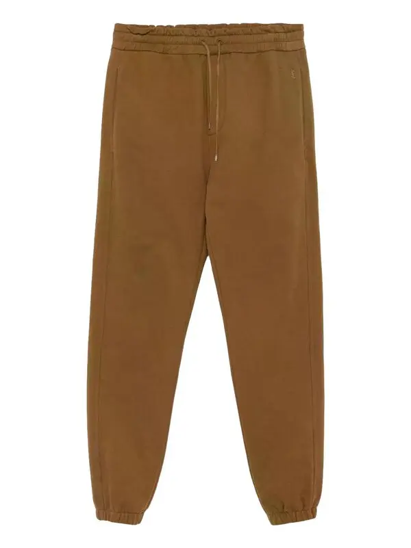Saint Laurent Cotton Track Pants - Brown
