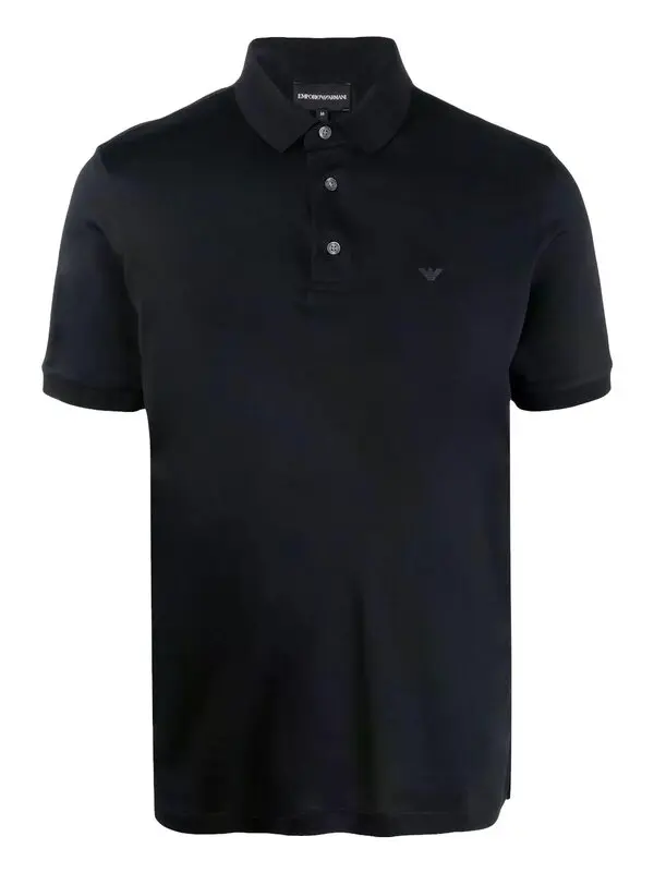 Emporio Armani Logo-print Polo Shirt - Blue